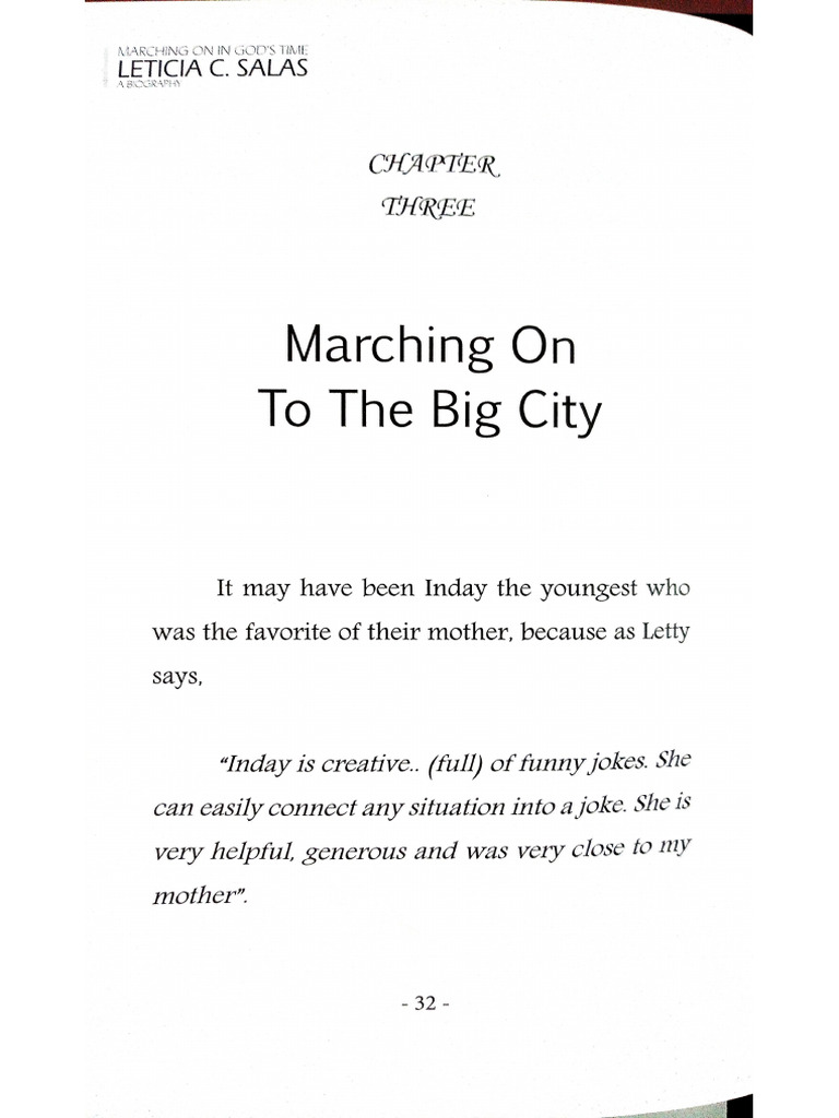 Marching On in Gods Time Chp. 3 and Chp. 4 | PDF