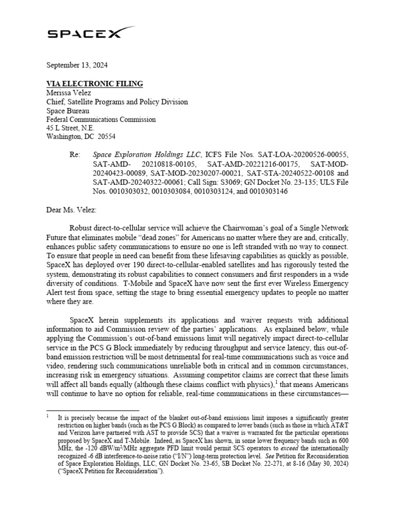 SpaceX Response To F | PDF | Space Debris | Nasa