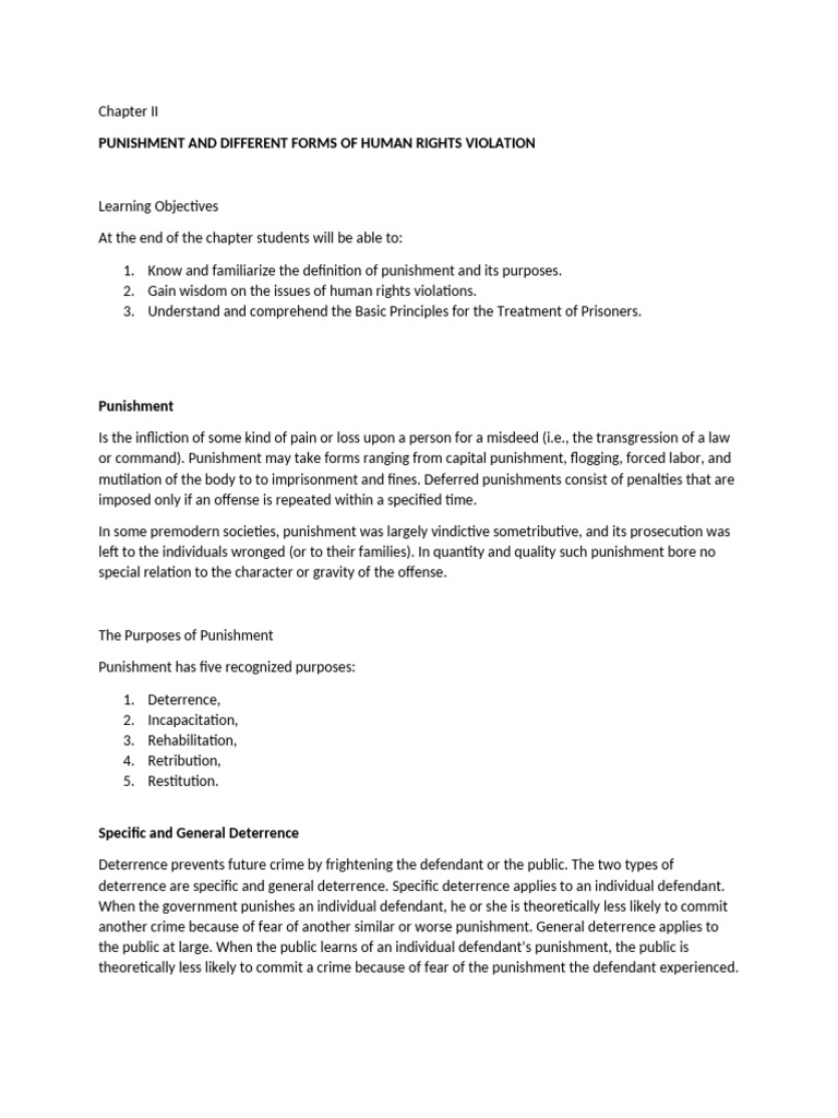 Punishments for human rights violations | PDF