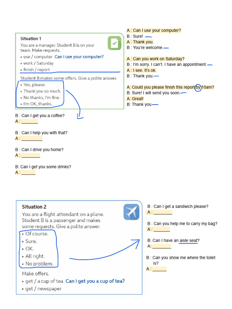 A1 Making Requests and Offers | PDF