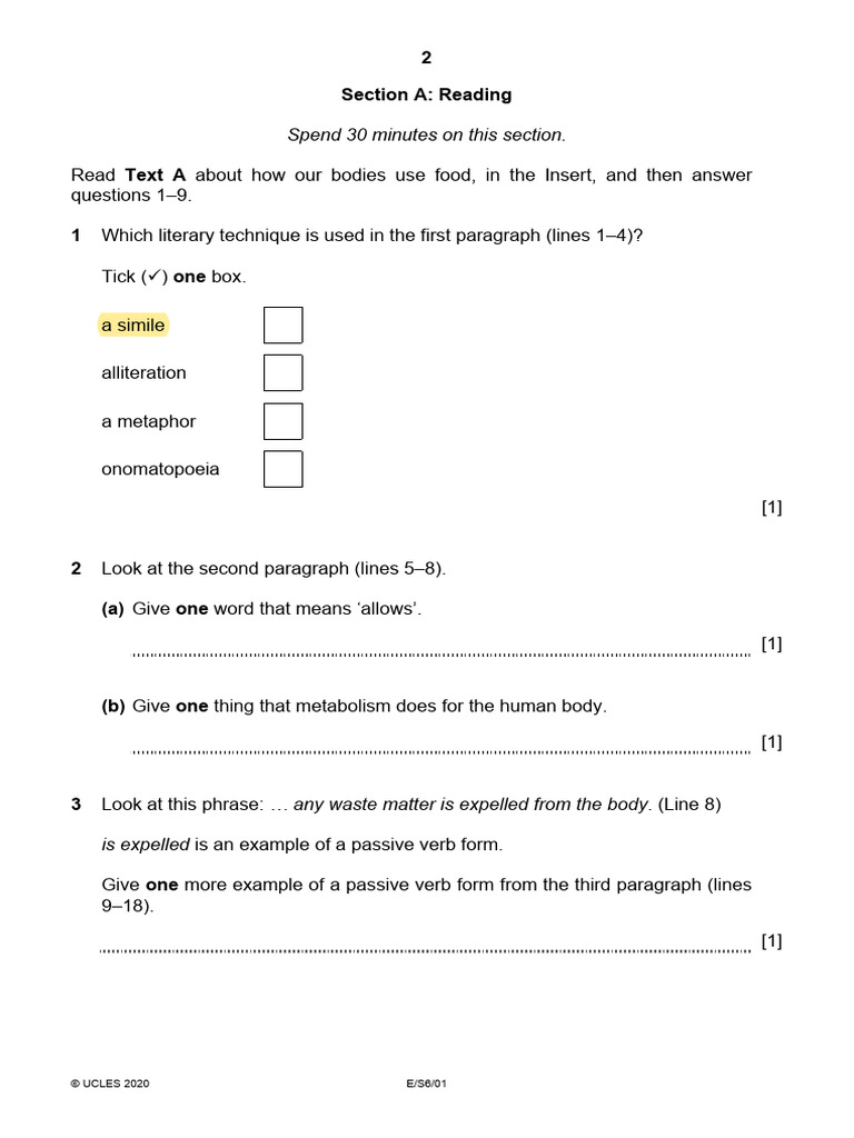 Stage 6 English Progression Test Paper | PDF
