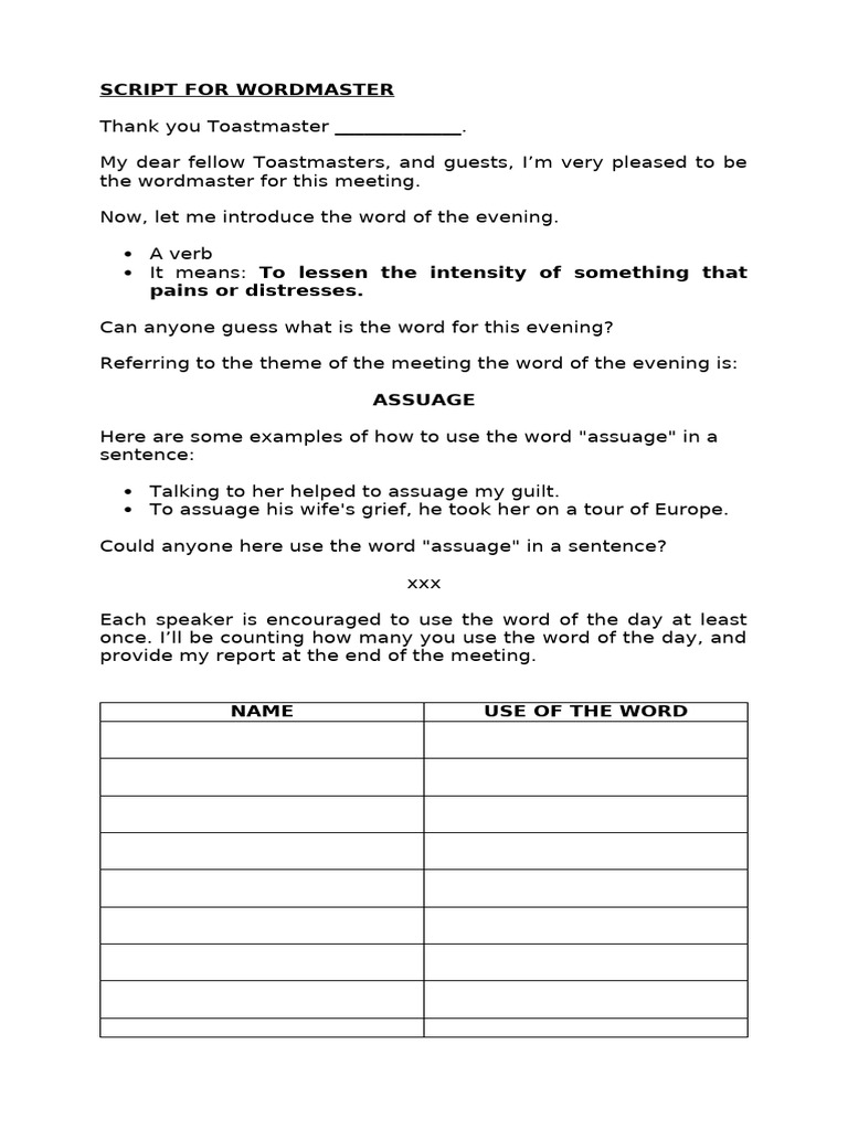 Wordmaster Script | PDF