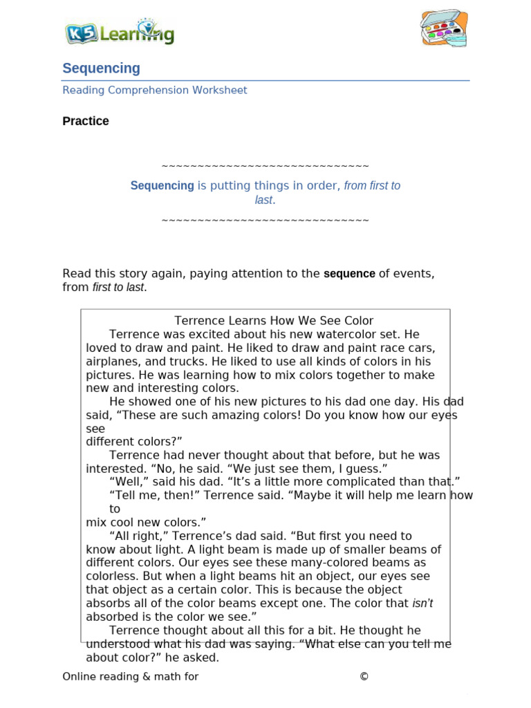 Grade 5 Sequencing A | PDF