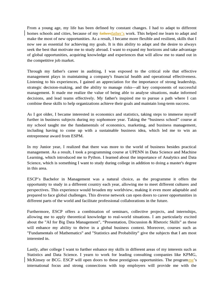 Escp Letter v6 | PDF