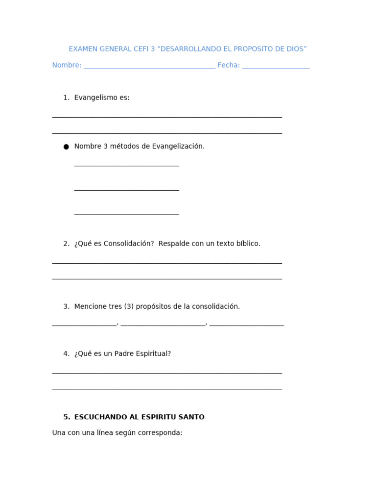 Examen General Cefi 3 | PDF