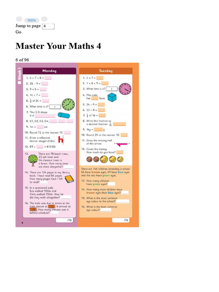 MyCJFallon - Master Your Maths 4 | PDF