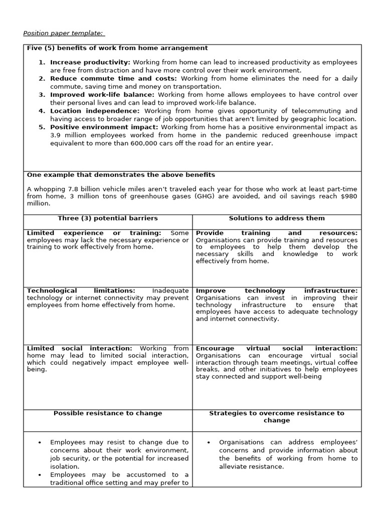 BSBCMM511_Position Paper Template.v1.0 | PDF