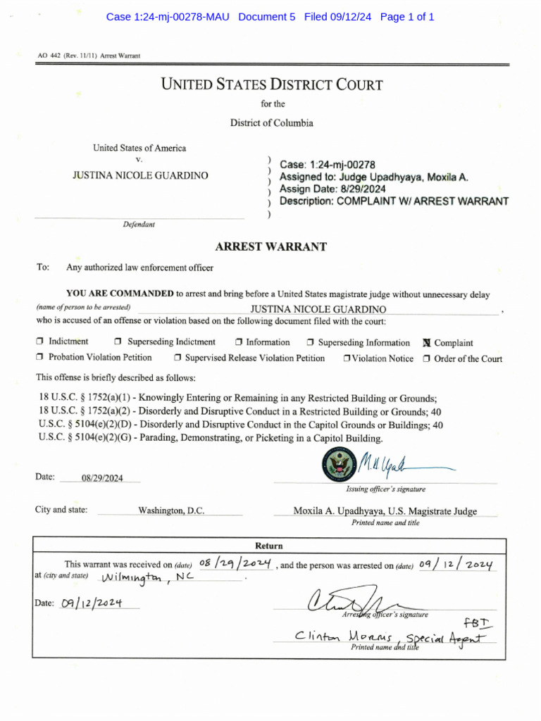 Guardino Arrest Warrent | PDF | Arrest Warrant | Arrest