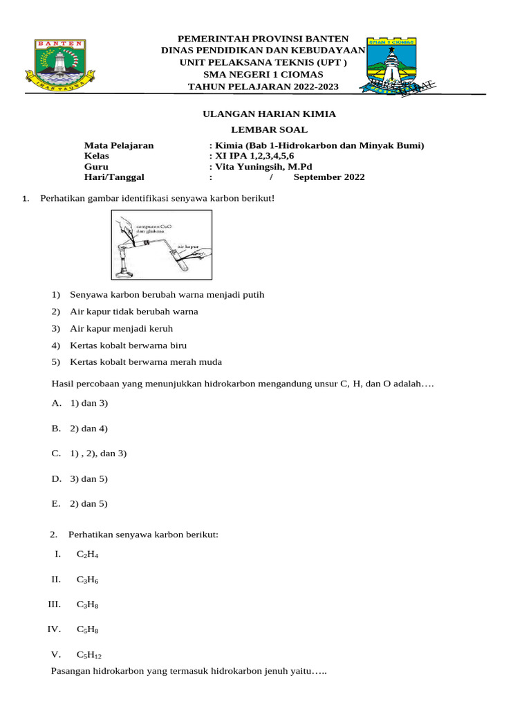 Soal Uhb 1 + Kisi-Kisi Ta 22-23 | PDF
