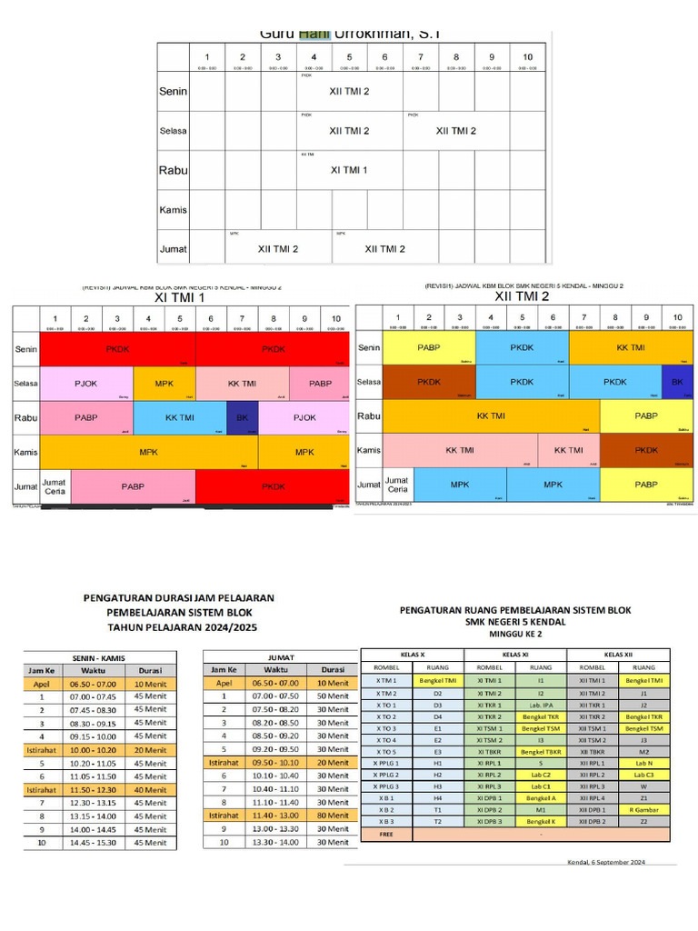 Jadwal Minggu 2 Sept 24 | PDF