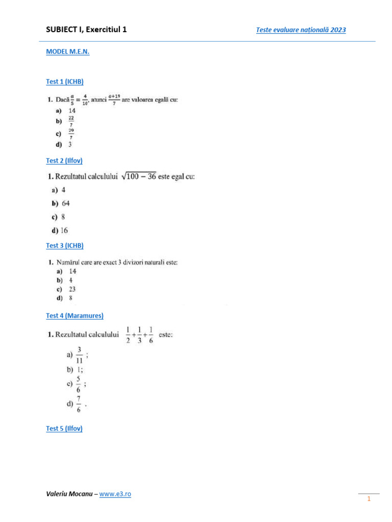 Recapitulare en | PDF