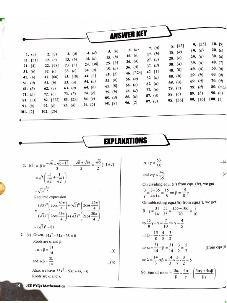 Quadratic Ans | PDF