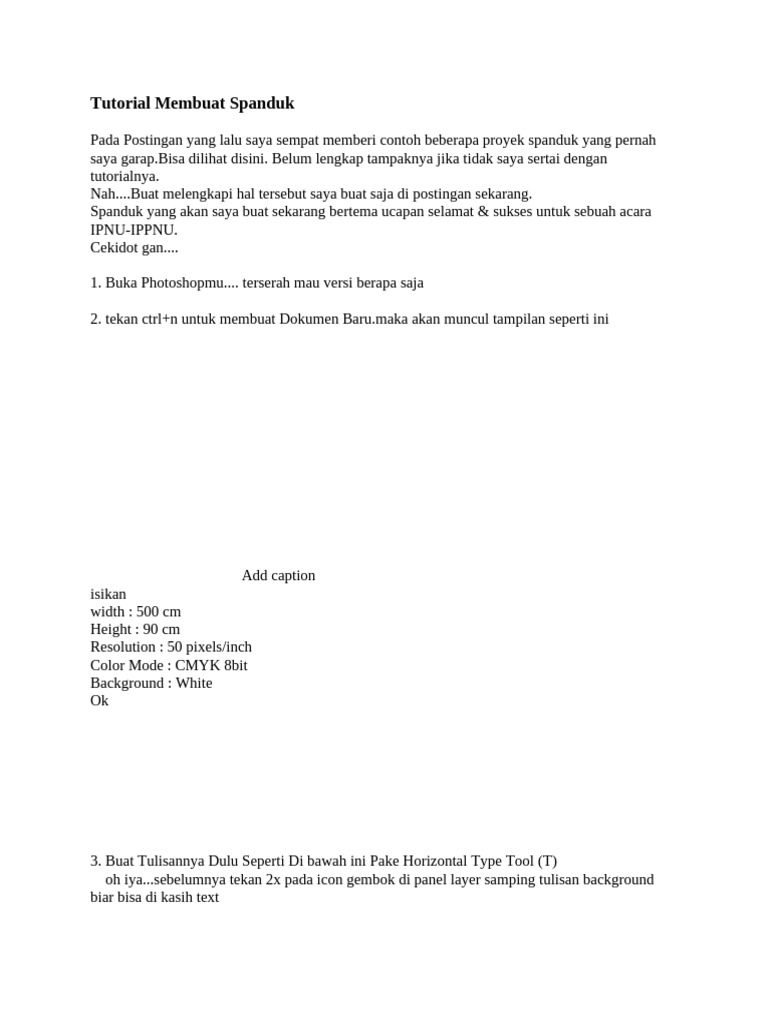Tutorial Membuat Spanduk | PDF
