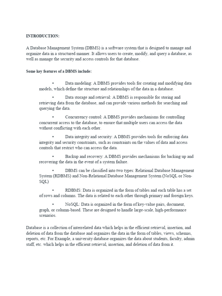 DBMS Intro and Its Applications (Simple) | PDF | Databases | Computers