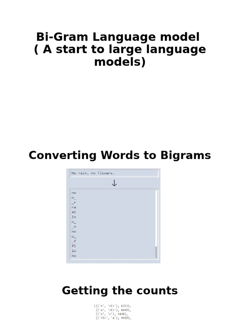 Bigram Language Model | PDF