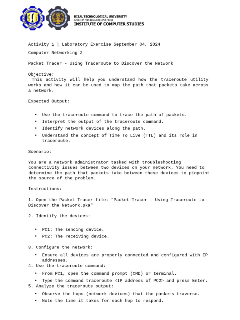 ACTIVITY 1_LAB EXER 1 | PDF