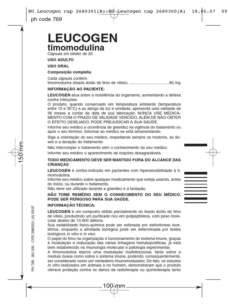 Leucogen: Timomodulina | PDF