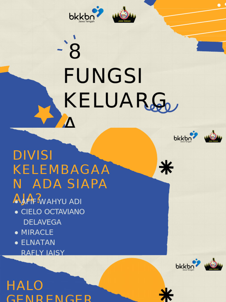 Divisi Kelembagaan - 8 Fungsi Keluarga | PDF