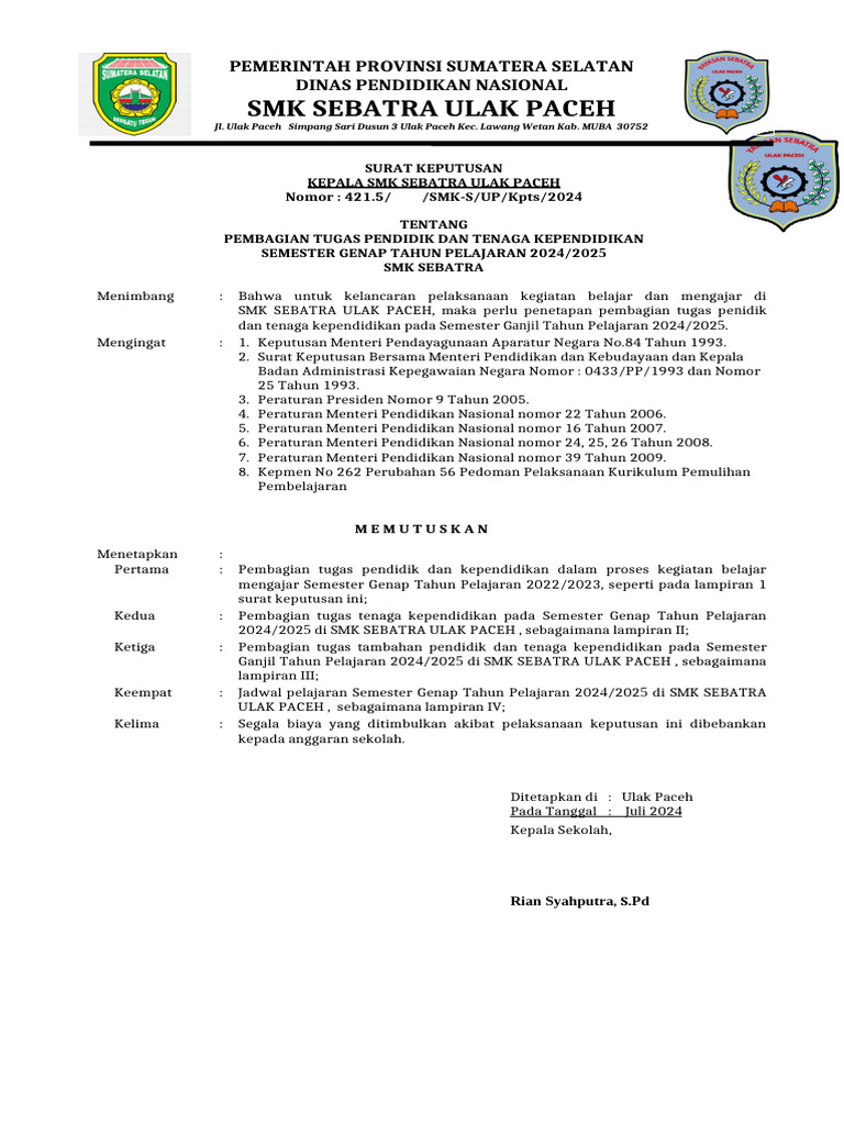 Coper SK Ganjil 2024 2025 | PDF