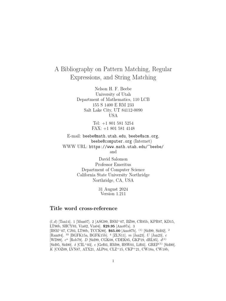 String Matching | PDF String Matching | PDF