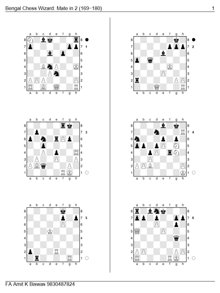 Mate in 2 (169-180) | PDF