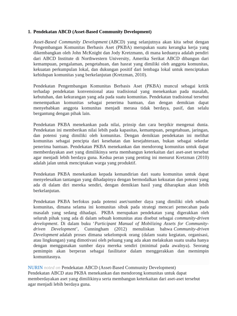 Pendekatan ABCD | PDF