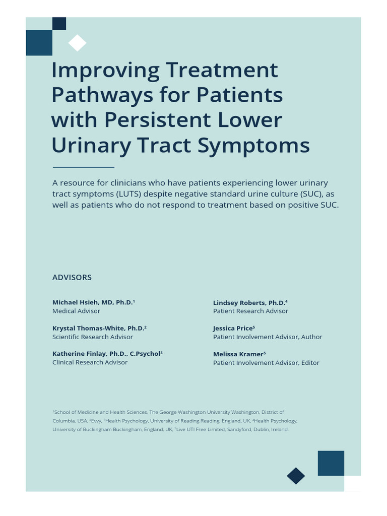 2024 Improving Treatment Pathways For Patients With Lower Urinary Tract ...