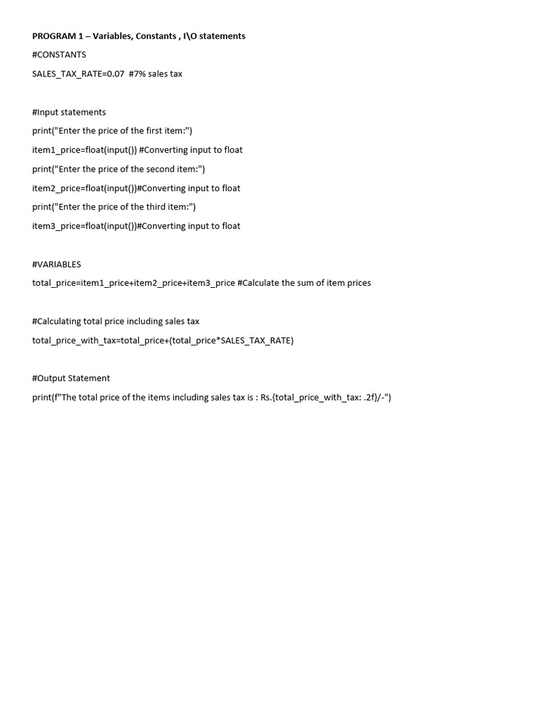 Python Programs | PDF