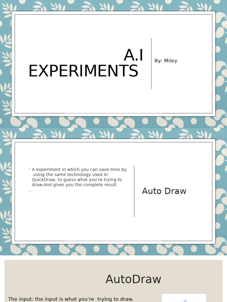 Ai Experiment Presentation Pdf 