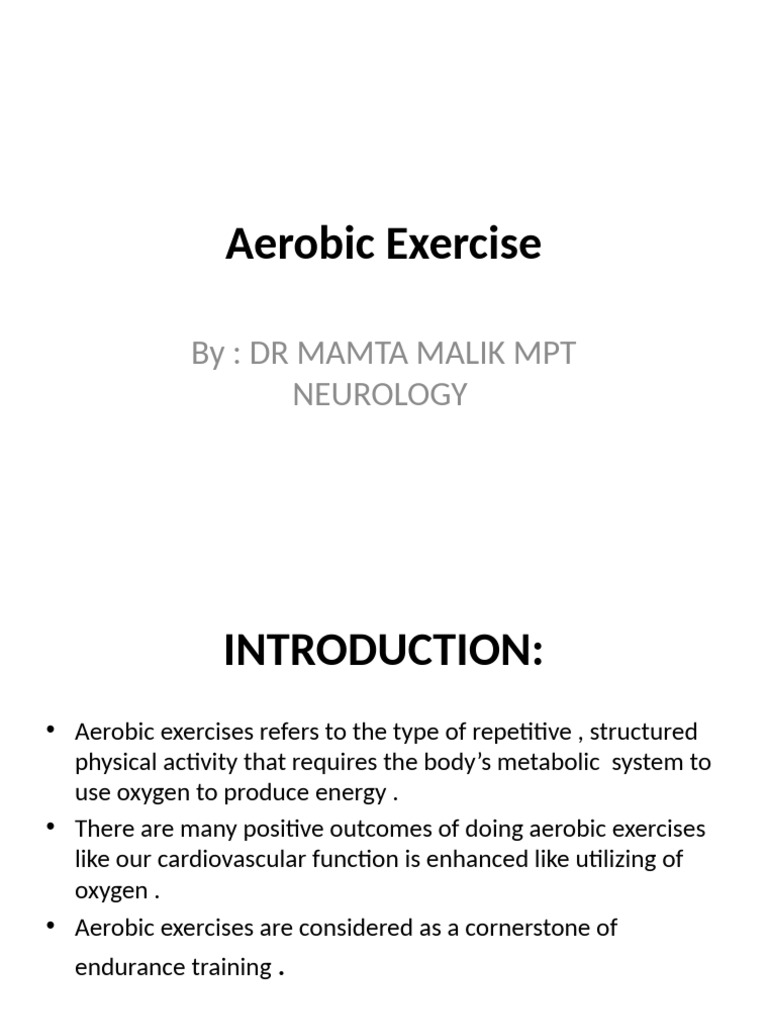 Aerobic Exercise | PDF