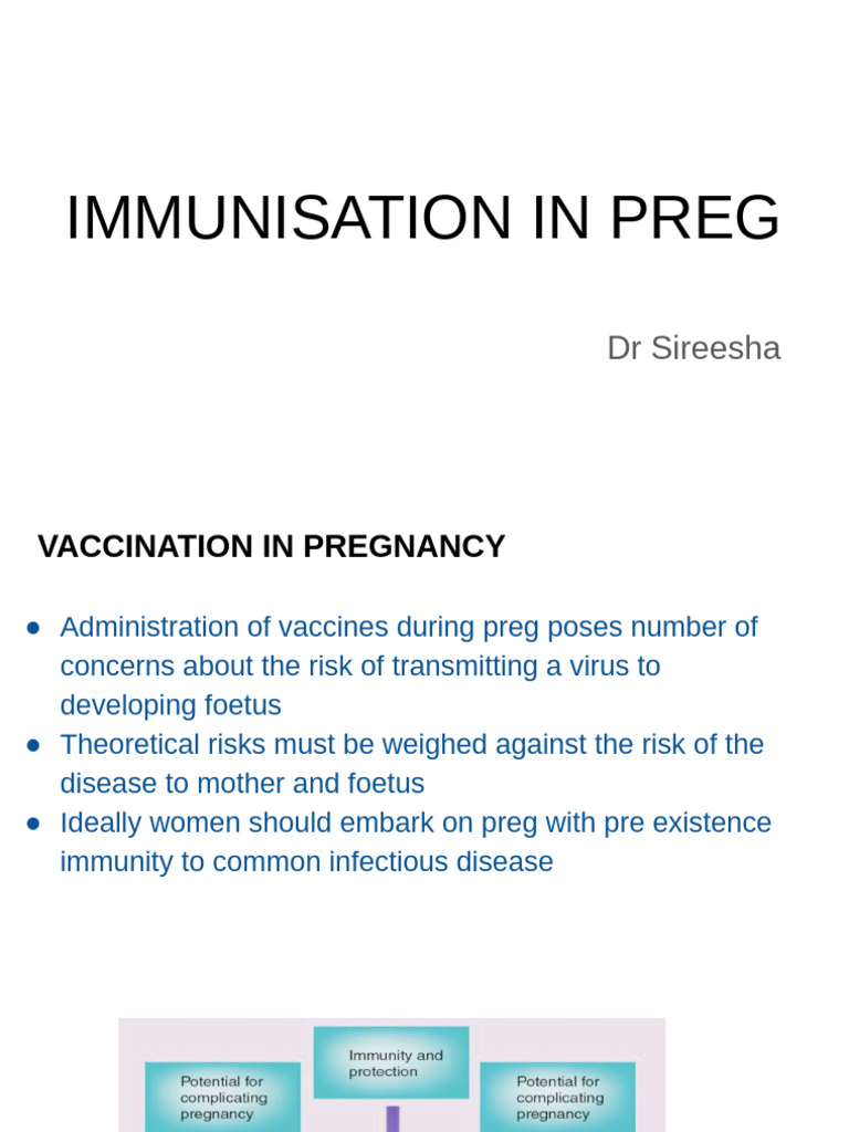 Immunisation in Preg | PDF