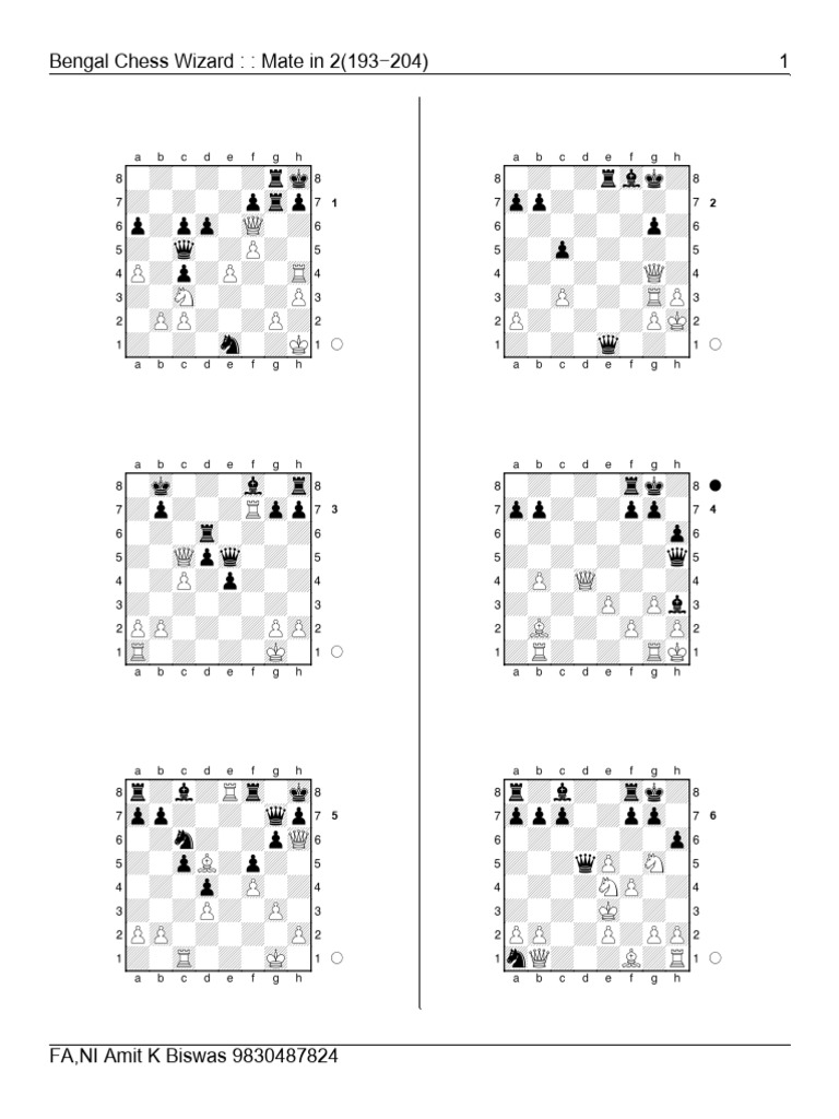 Mate in 2 (193-204) | PDF