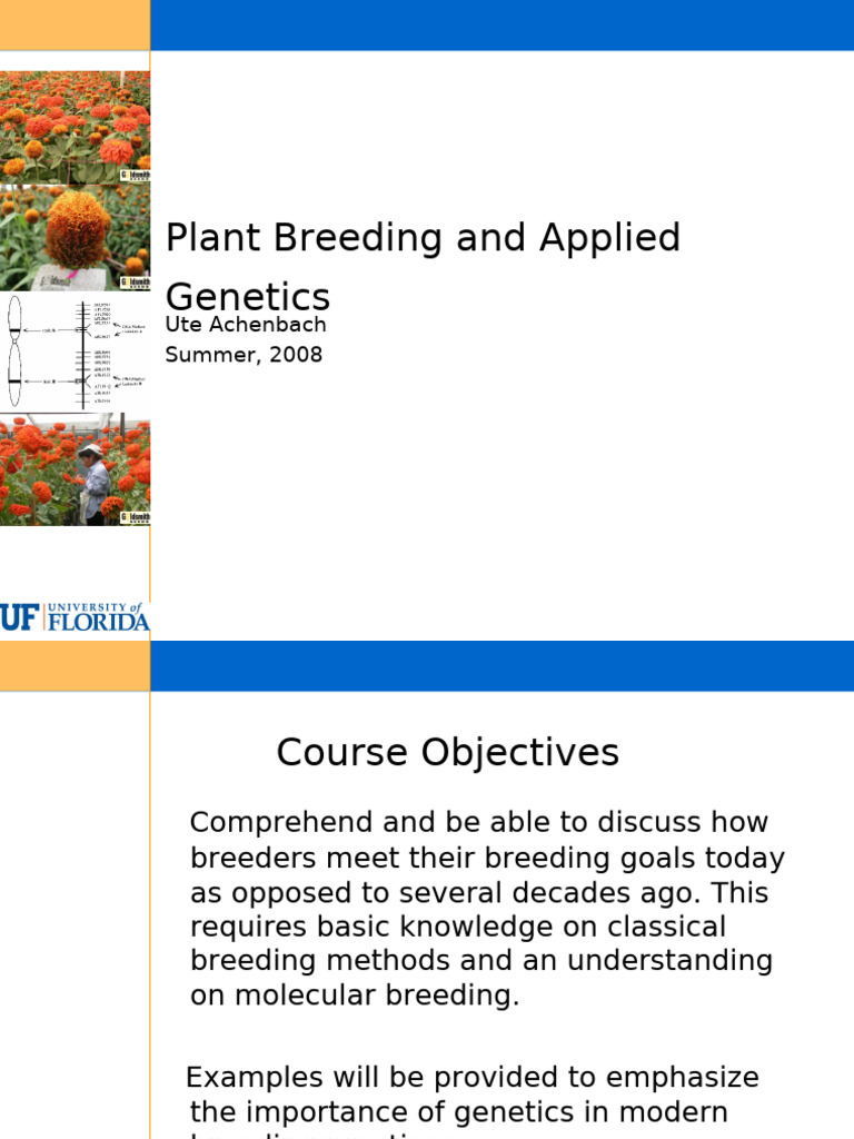 Plant Breedingand Genetics | PDF