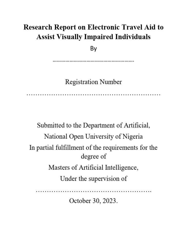 NOUN Master Degree Project2 | PDF | Usability | Artificial Intelligence