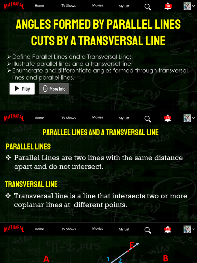 Q3 L4 Parallel Lines and Transversal Lines | PDF