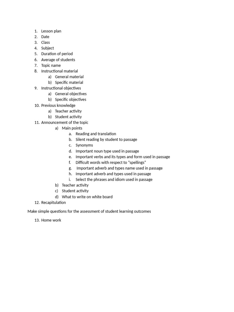 English 9th Lesson Plan | PDF | Foreign Language Studies