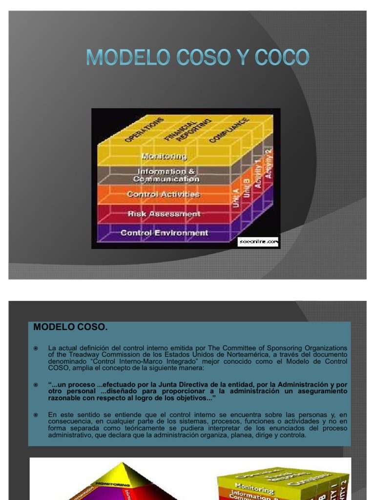 Modelo Coso y Coco | PDF | Toma de decisiones | Información