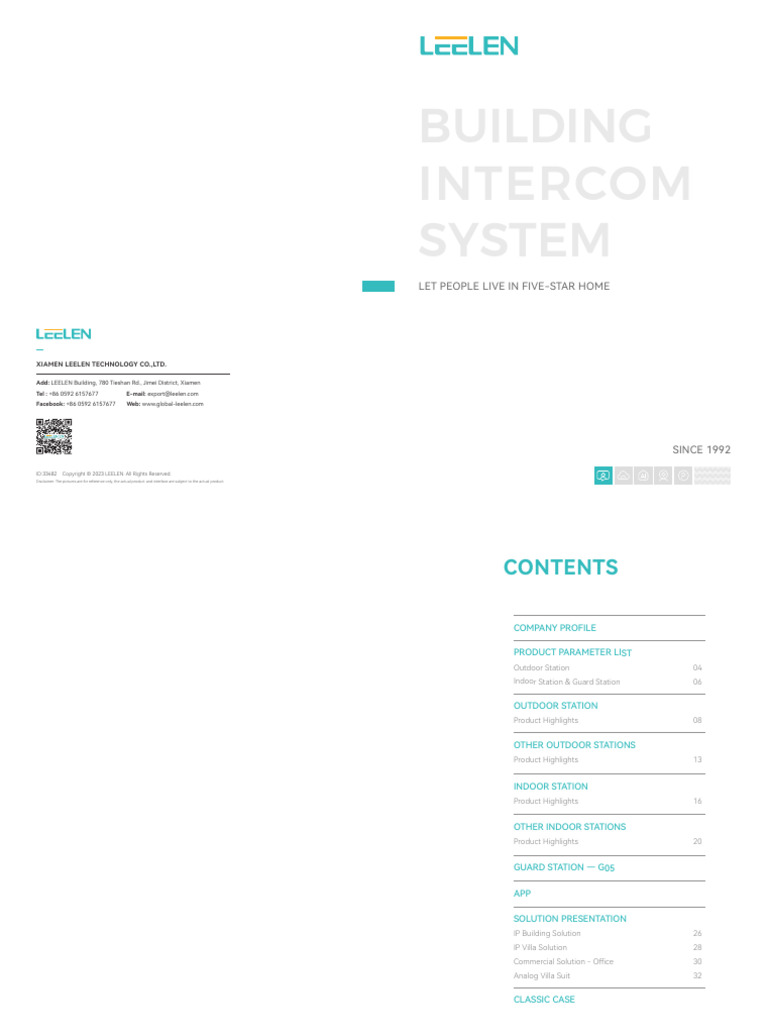LEELEN Intercom Catalog 1 | PDF