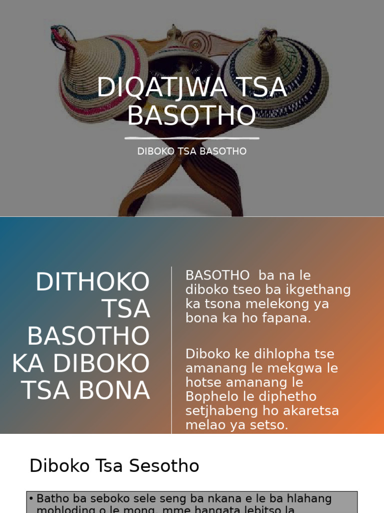 Diqatjwa Tsa Basotho | PDF