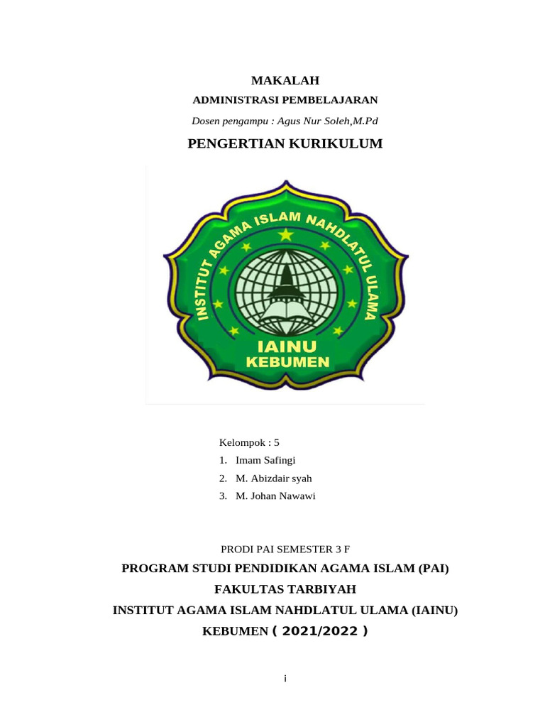 Adm Pembelajaran Kel 5 | PDF