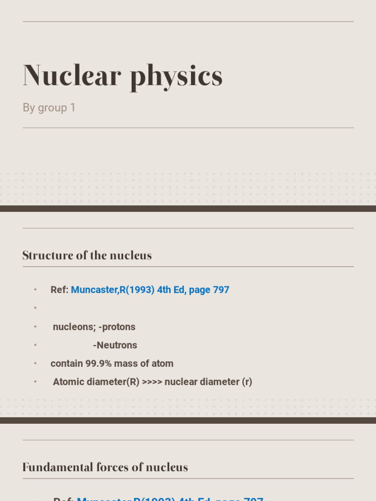 Introduction To Nuclear Physics | PDF