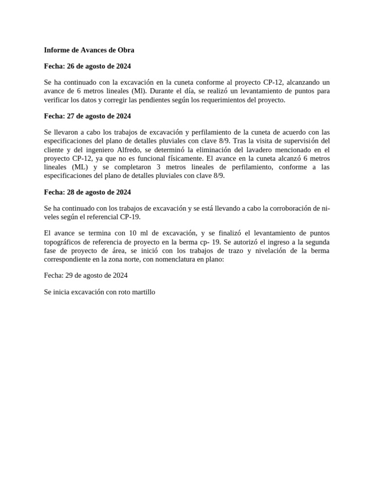 Notas Bitácoras Ejemplos | PDF