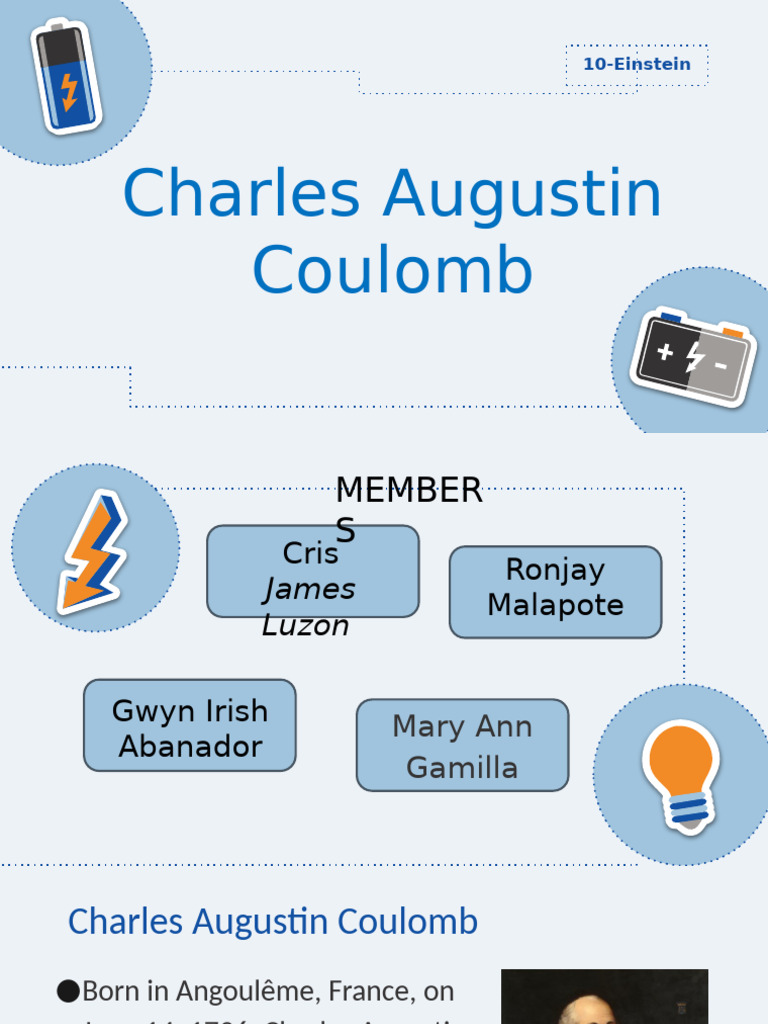 Charles Coulomb's Biography Presentation | PDF