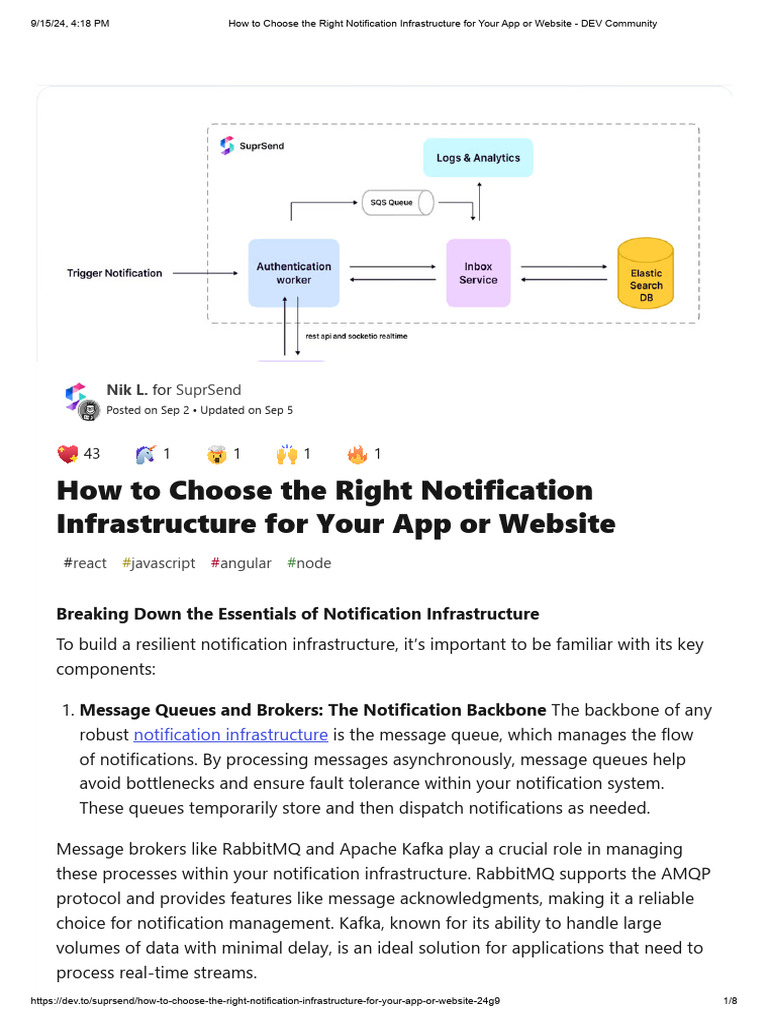 How To Choose The Right Notification Infrastructure For Your App or ...