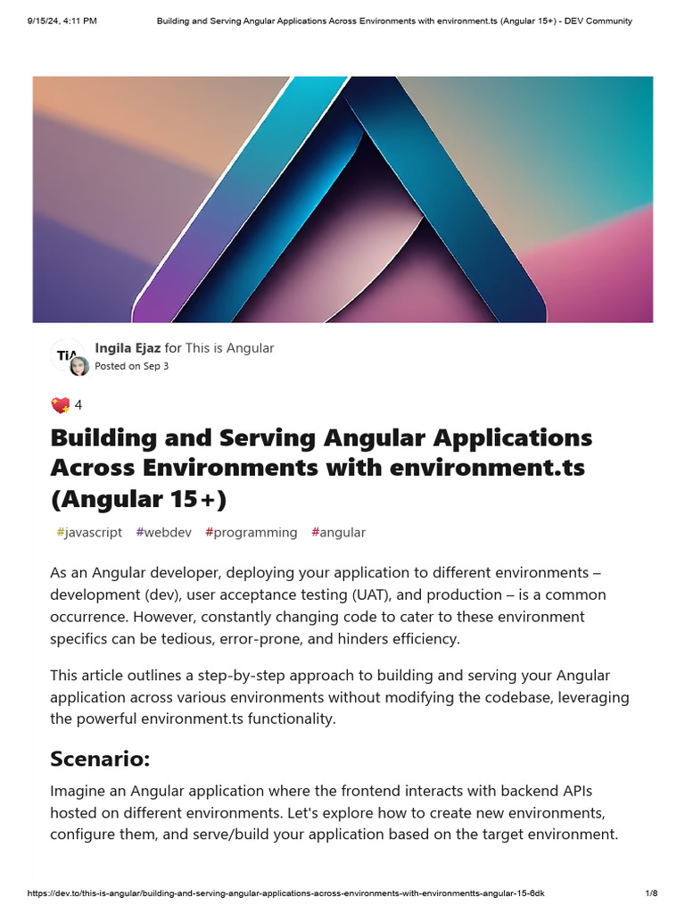Building And Serving Angular Applications Across Environments With Environment Ts Angular 15