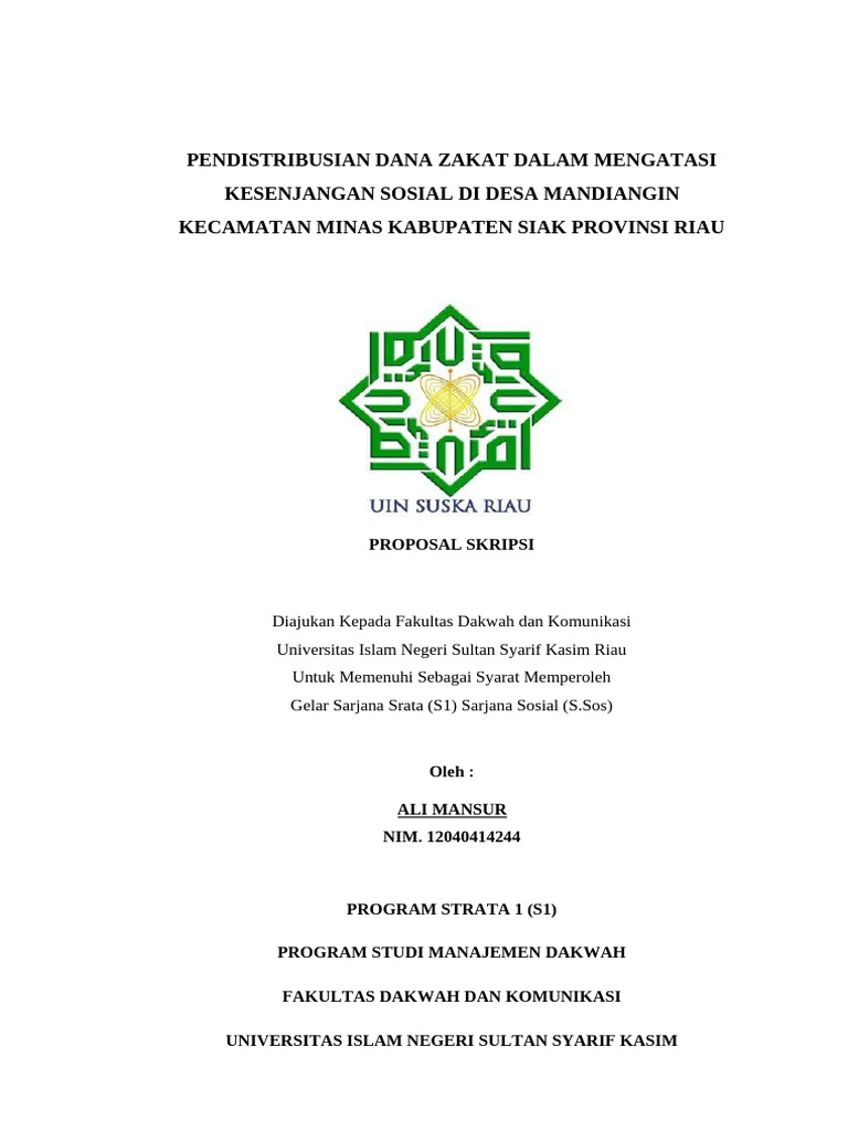 Finish Bab 1-3 Proposal Skripsi Ali Mansur | PDF