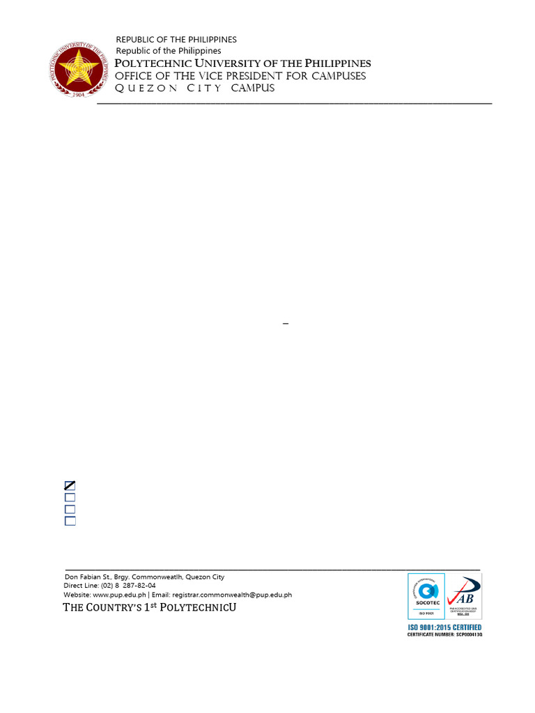 PUP REQUEST FORM | PDF