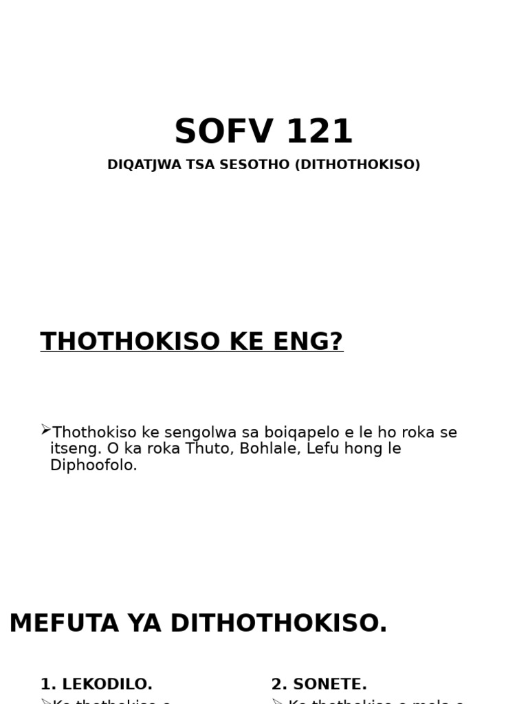 Sofv 121 | PDF