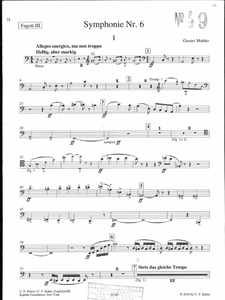 Mahler-Sinfonia 6-Fagot III | PDF