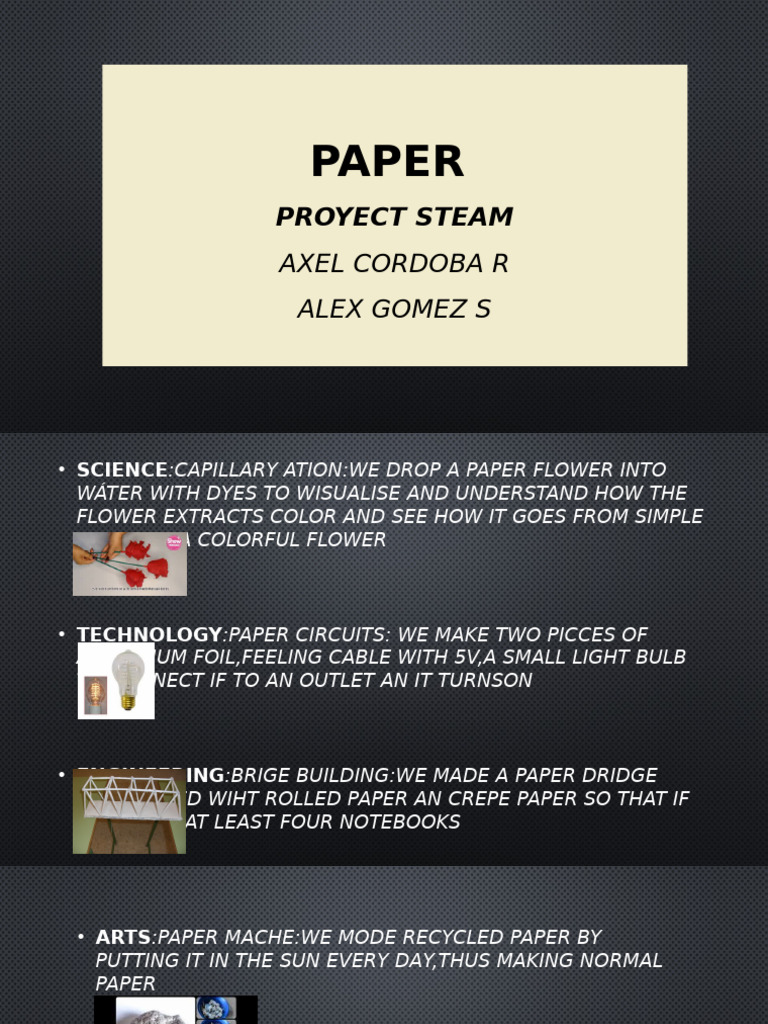 Paper: Proyect Steam | PDF